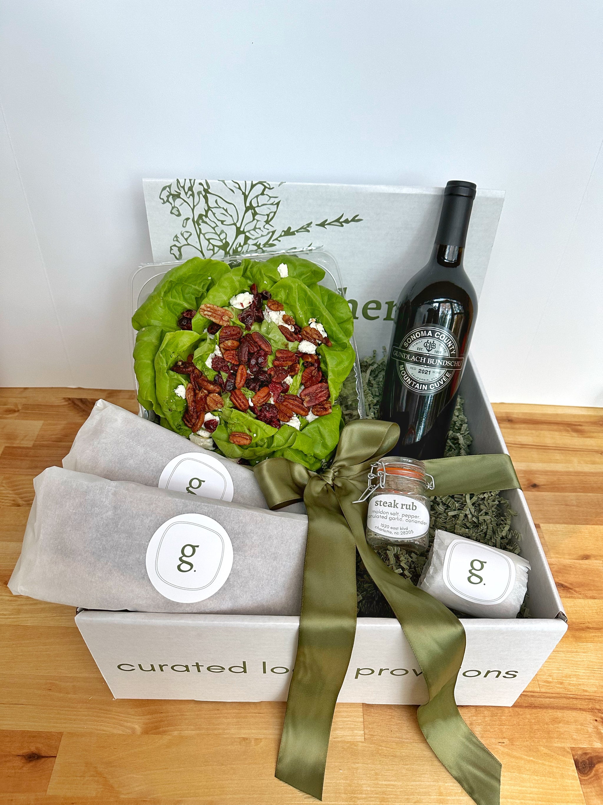 steak house meal kit | gift box delivery | charlotte, nc | gathered